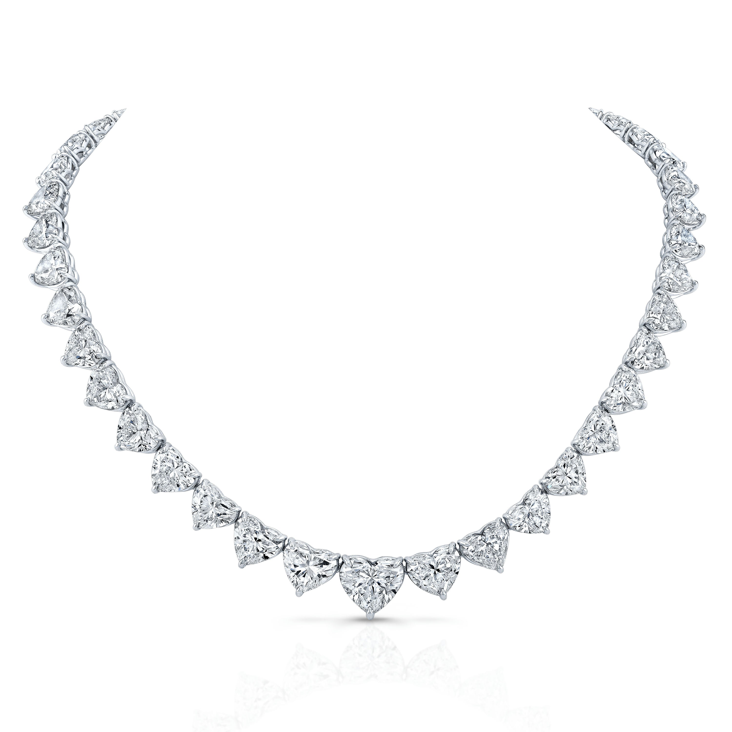 Graduated Heart Shape Diamond Necklace – Norman Silverman