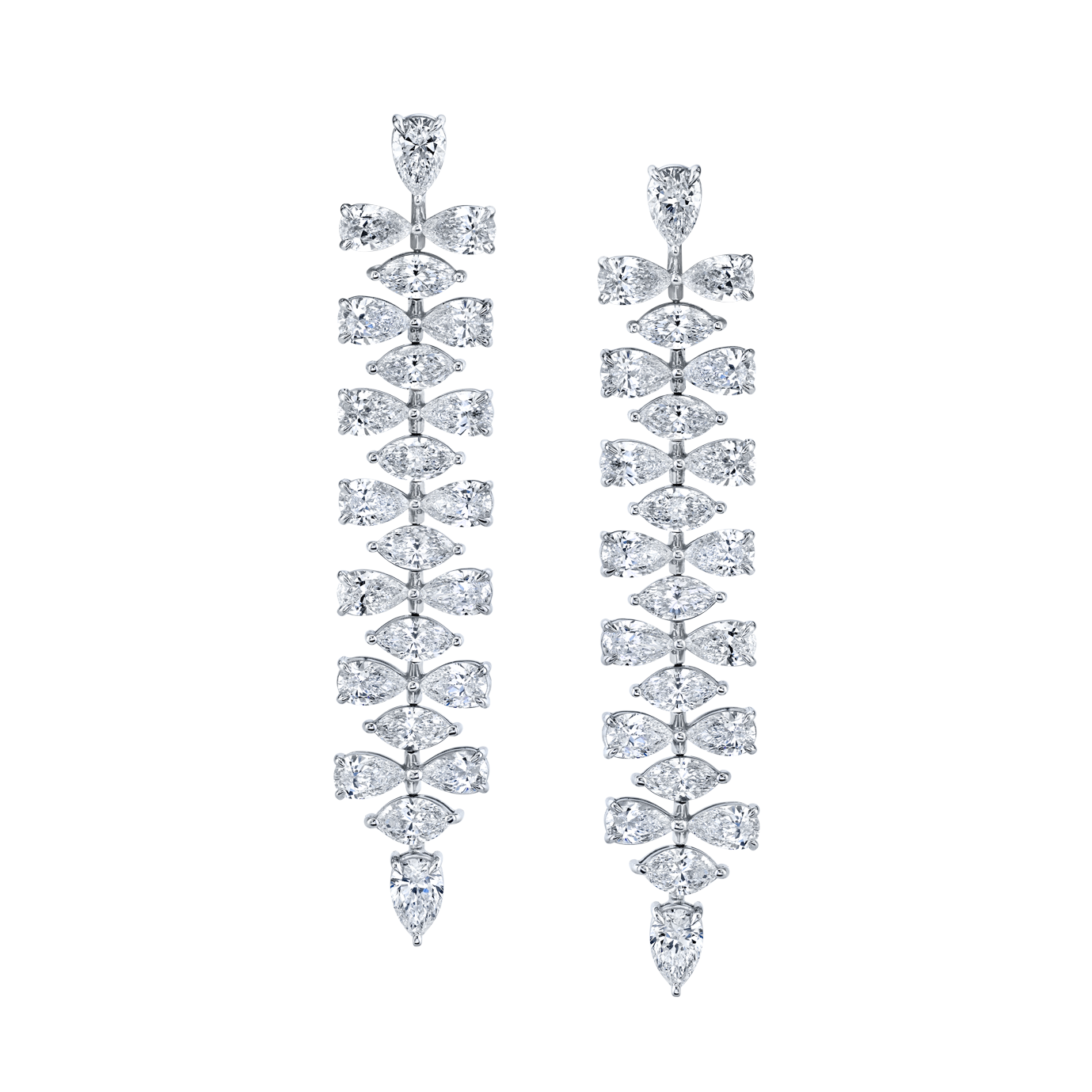 Marquise and Pear Shape Diamonds Dangle Earrings – Norman Silverman