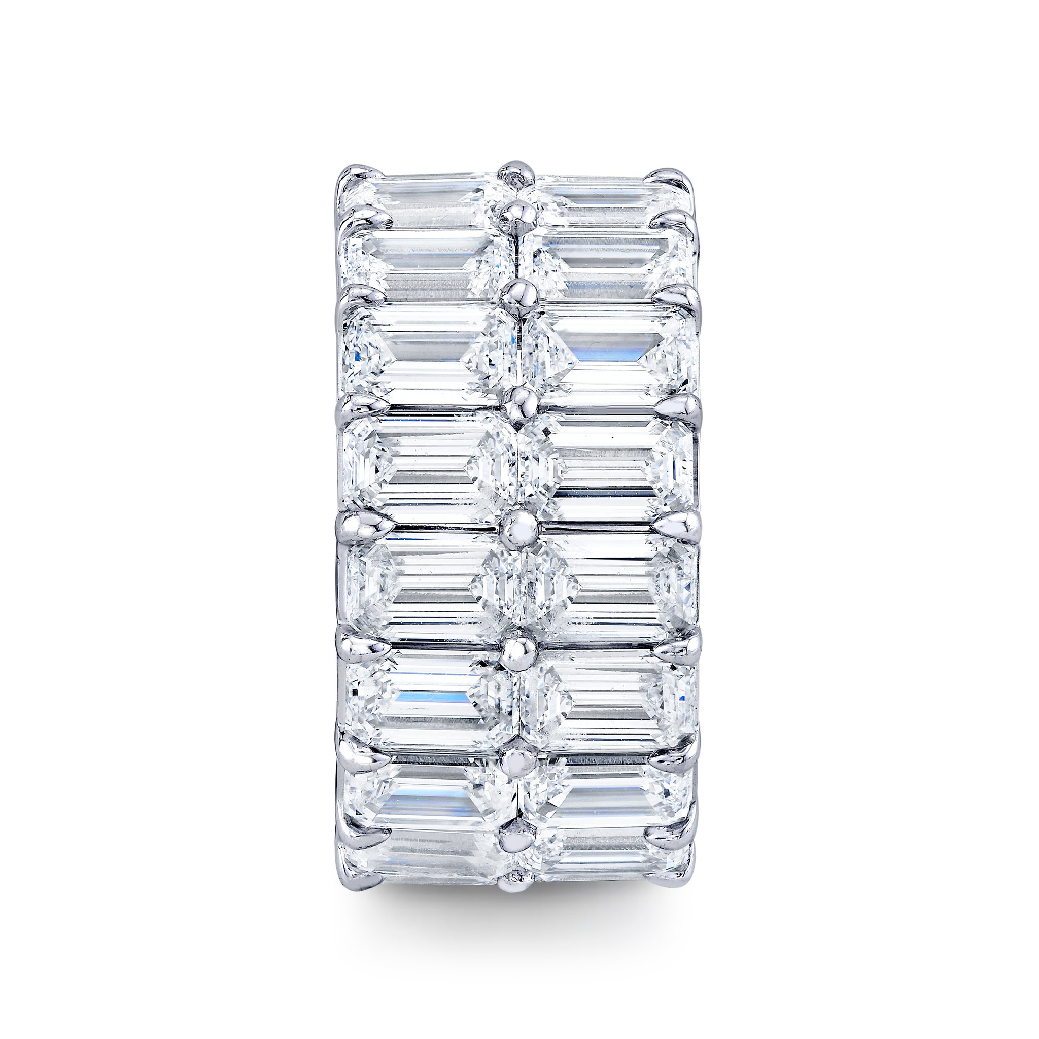 Double Row Emerald Cut Diamond Eternity Band – Norman Silverman