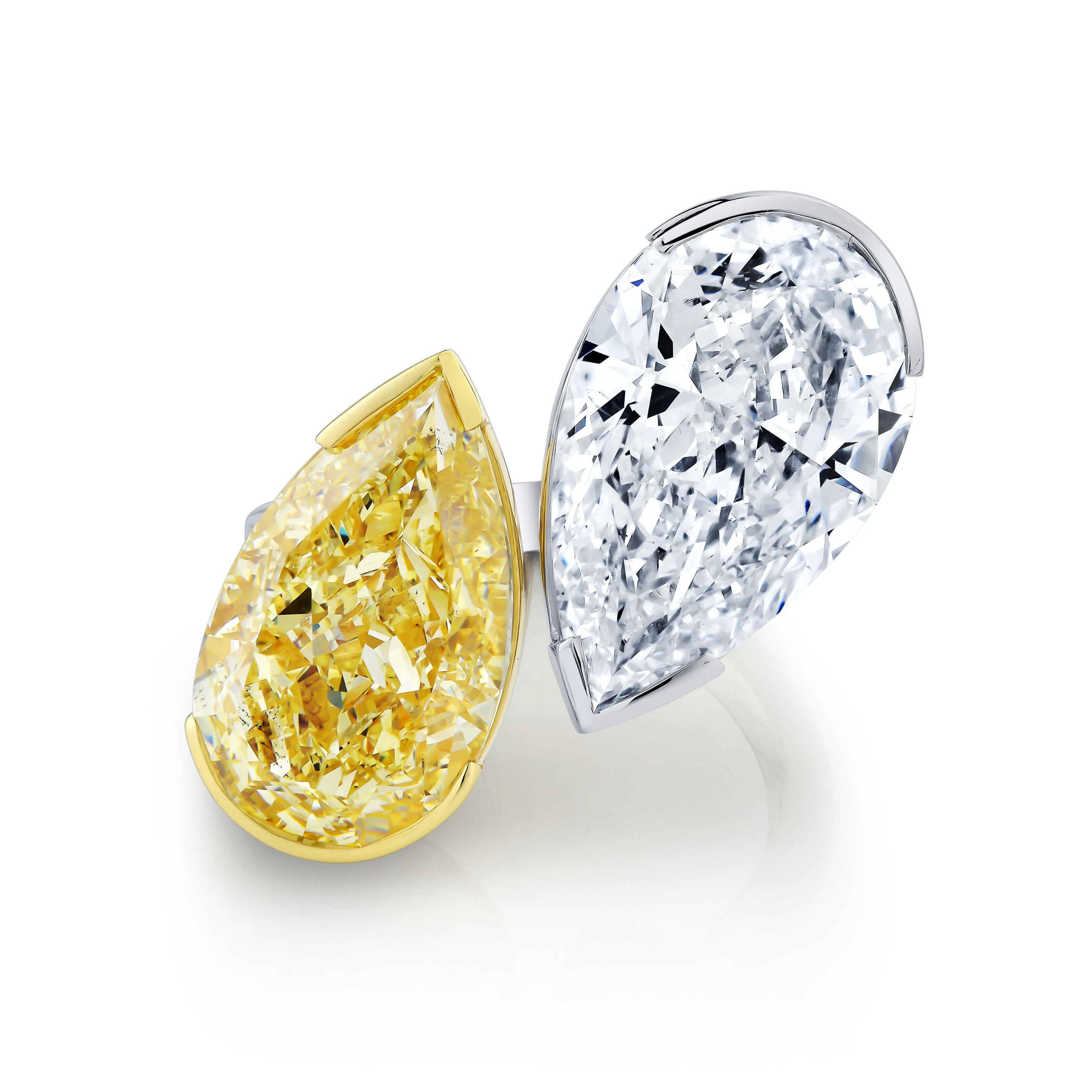 Twin Pear Shape Diamond Ring – Norman Silverman