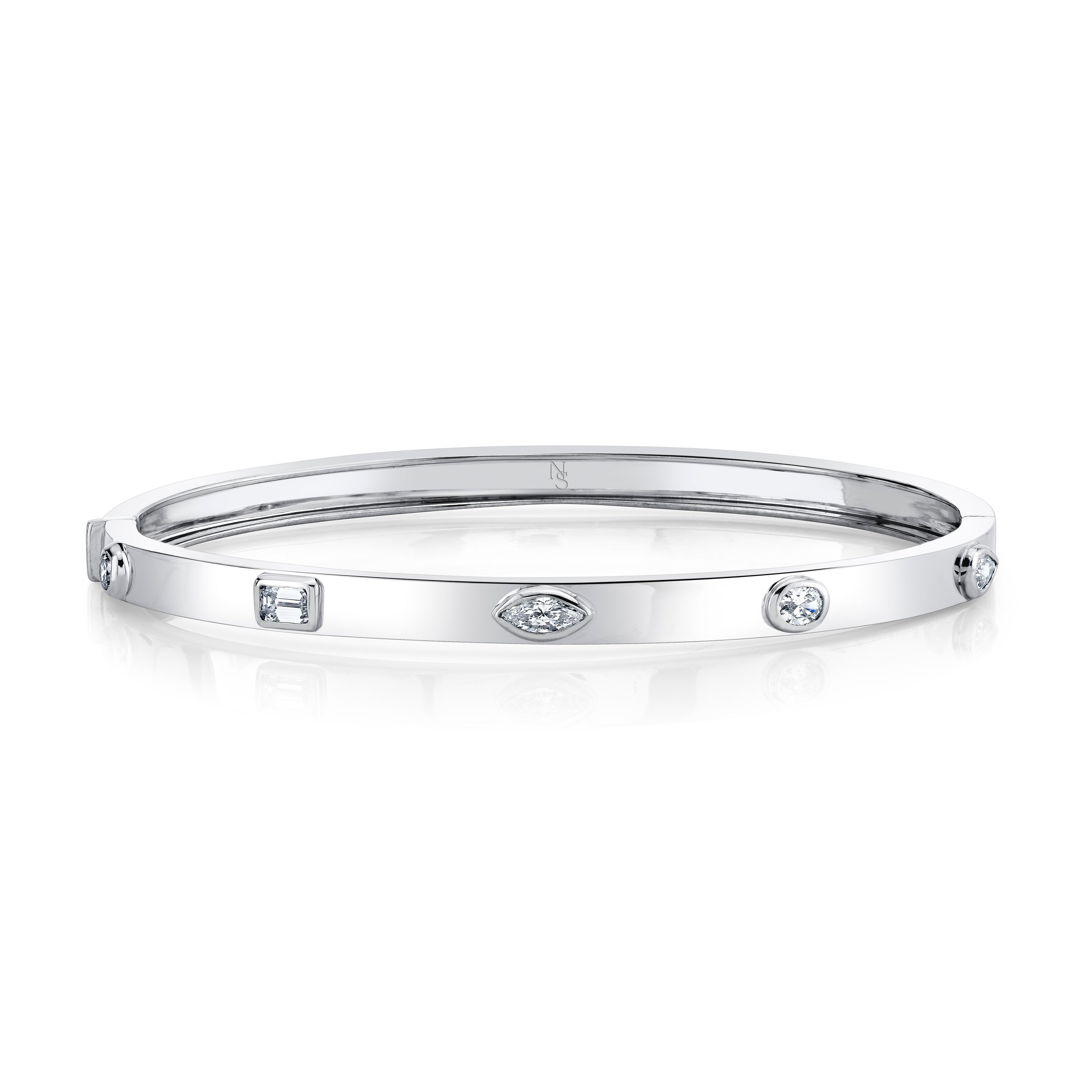 Bangle with Fancy Shape Diamonds – Norman Silverman
