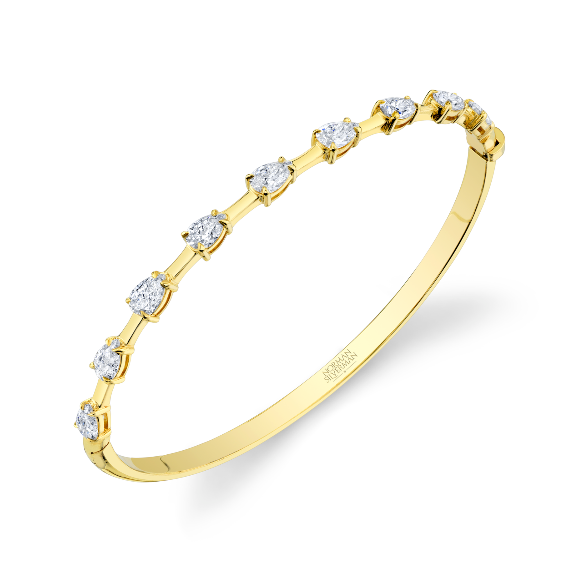 Norman Silverman Los Angeles | Pear Shape Straight Line Bracelet