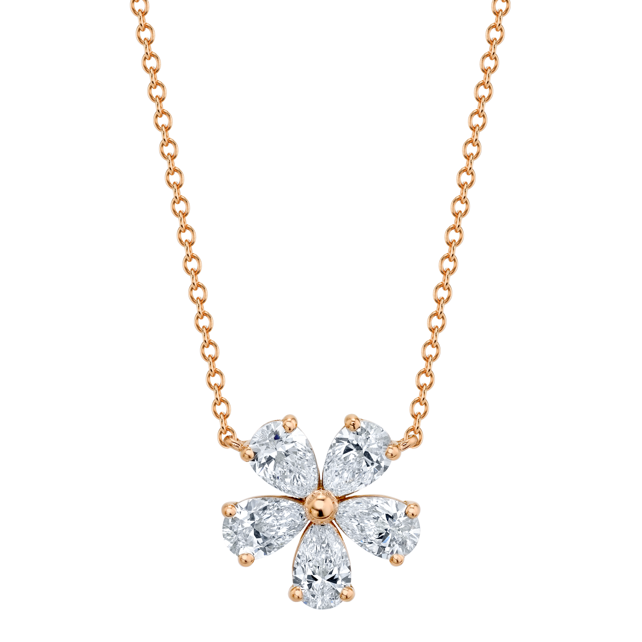 Norman Silverman Los Angeles | Petite Pear Shape Floret Pendant