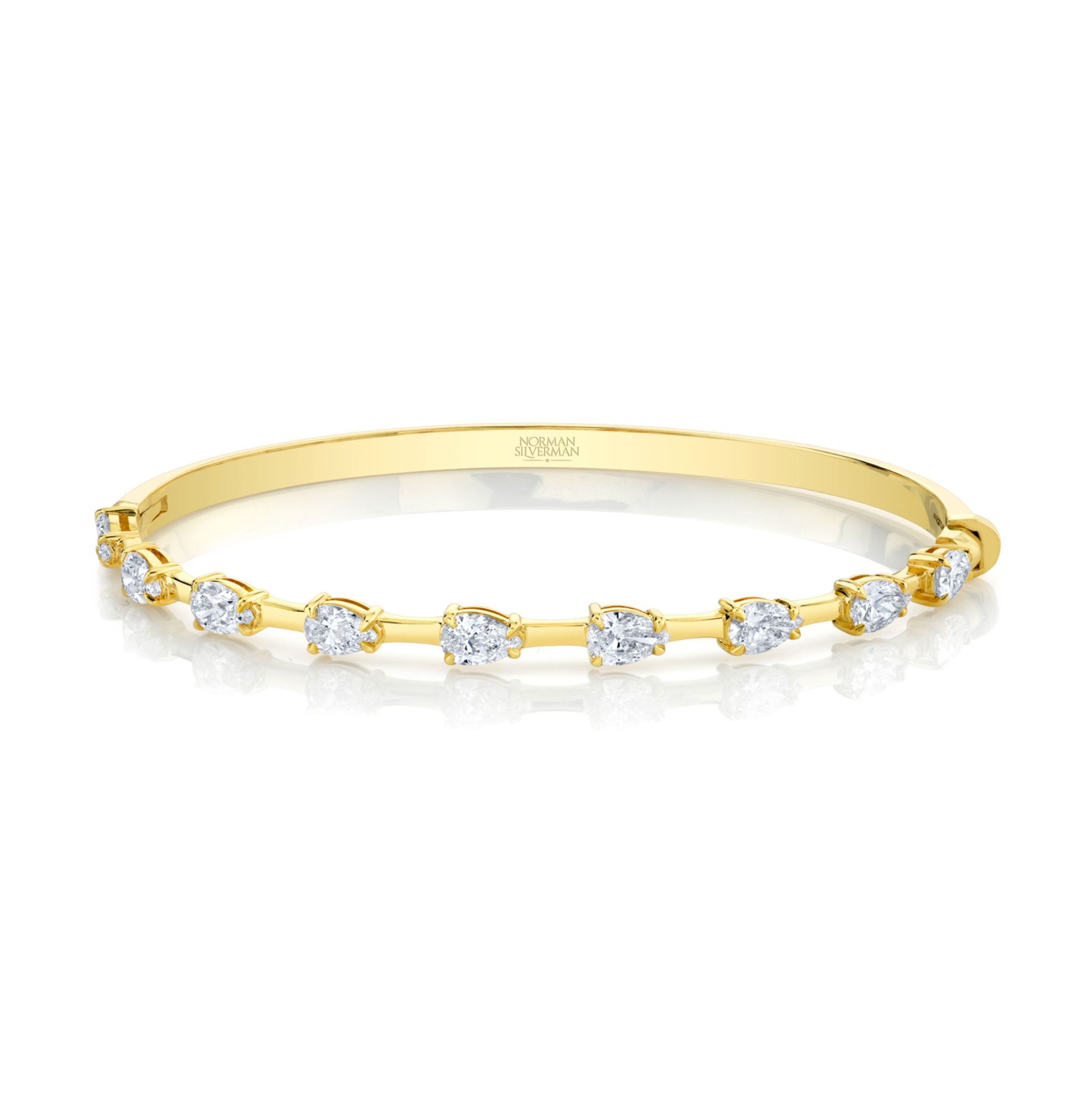 Norman Silverman Los Angeles | Pear Shape Straight Line Bracelet